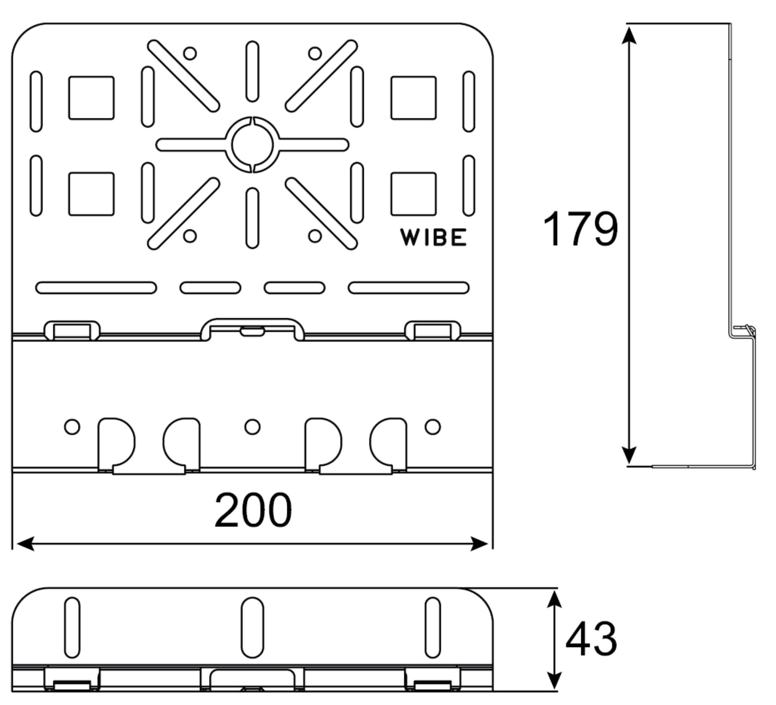 Junction box plate W24/60 Z+ | Wibe group
