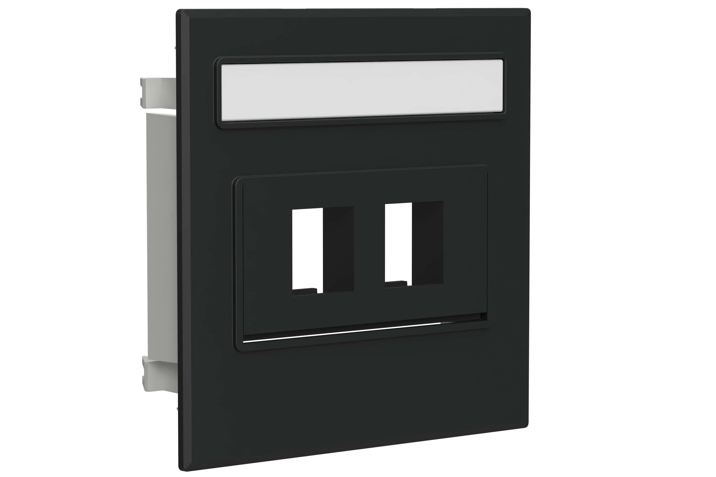 Data flat RJ45 Keystone black R9017 | Wibe group