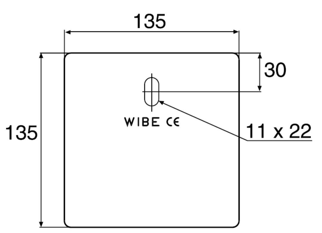Back plate W30 PG white | Wibe group
