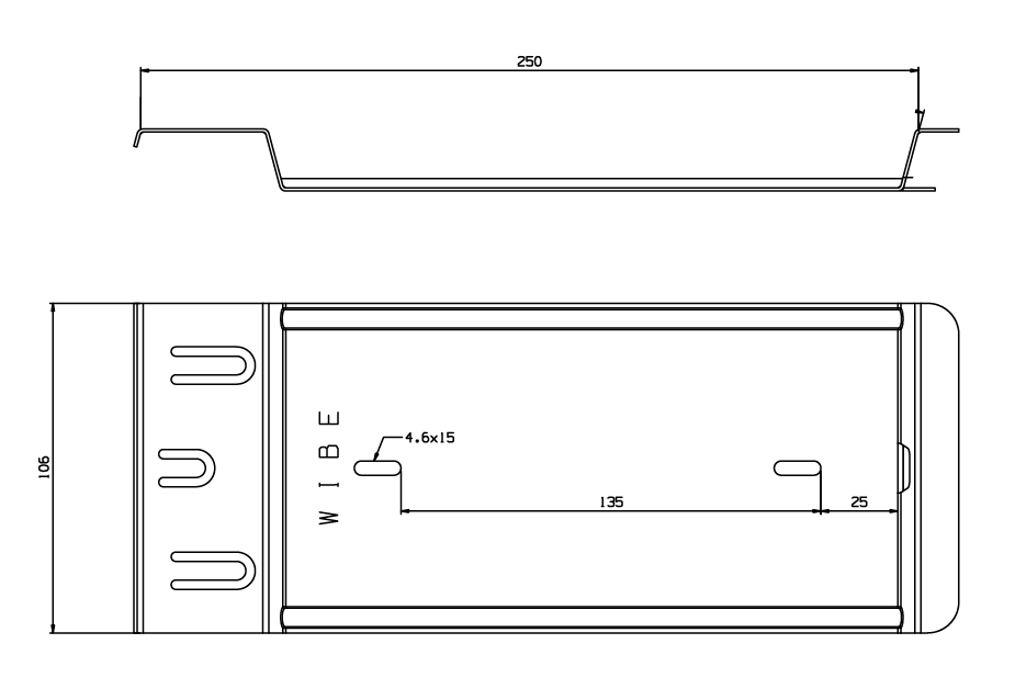 Junction box plate 35P unholed SS316L | Wibe group
