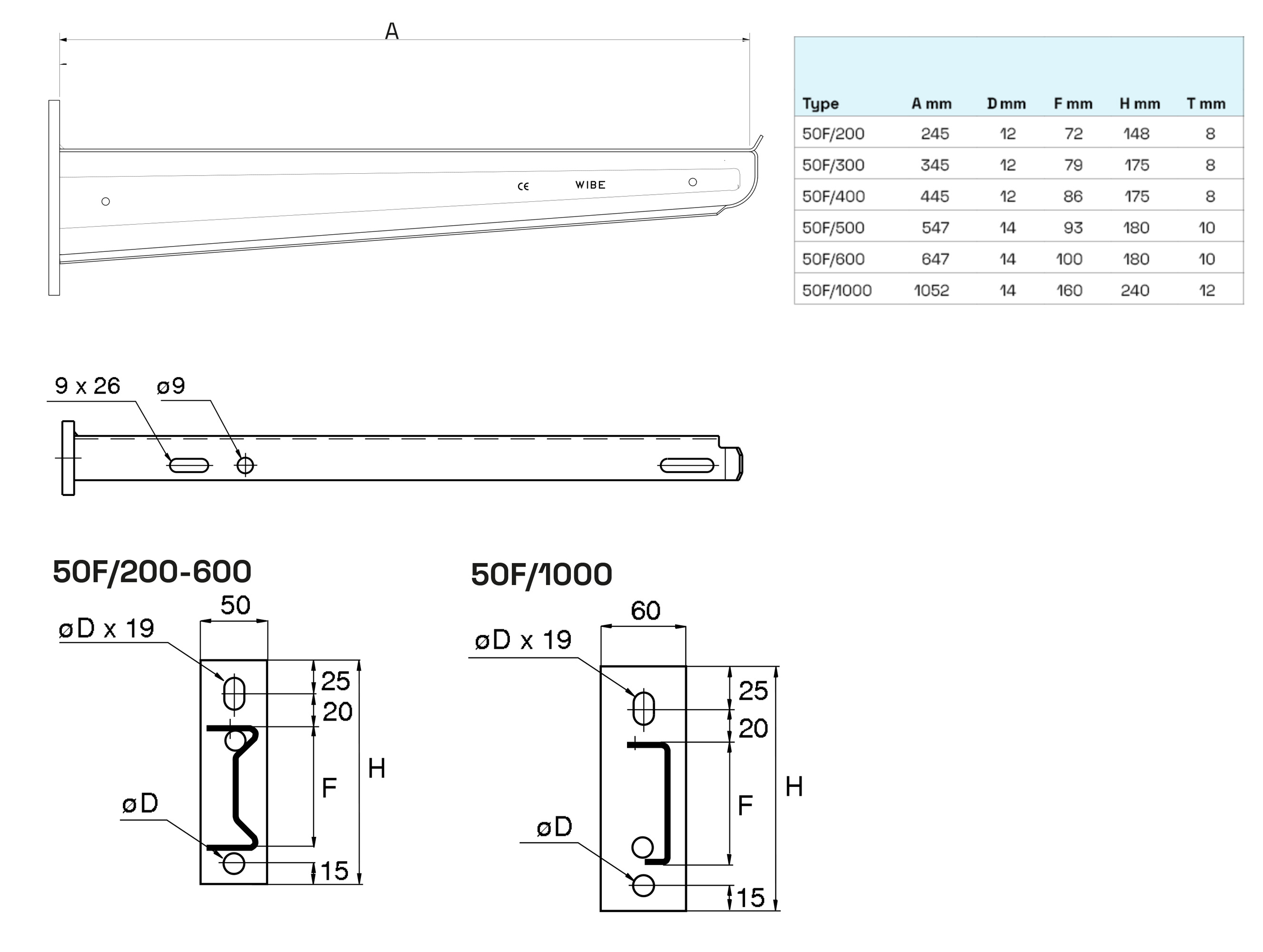 Cantilever arm 50F-500 HDG | Wibe group