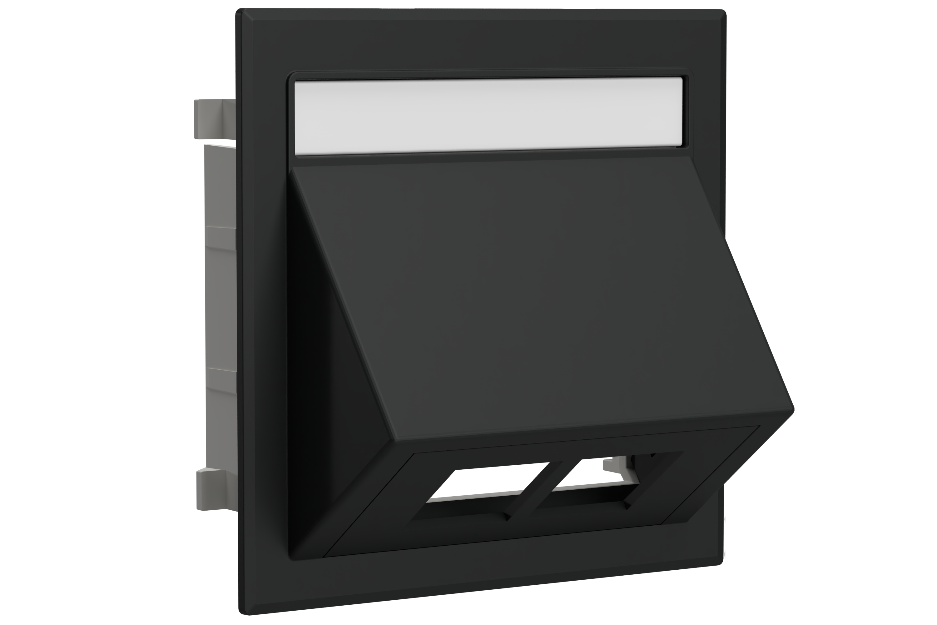 Datauttak 2xRJ45 Cat 6 actassi sort | Wibe group