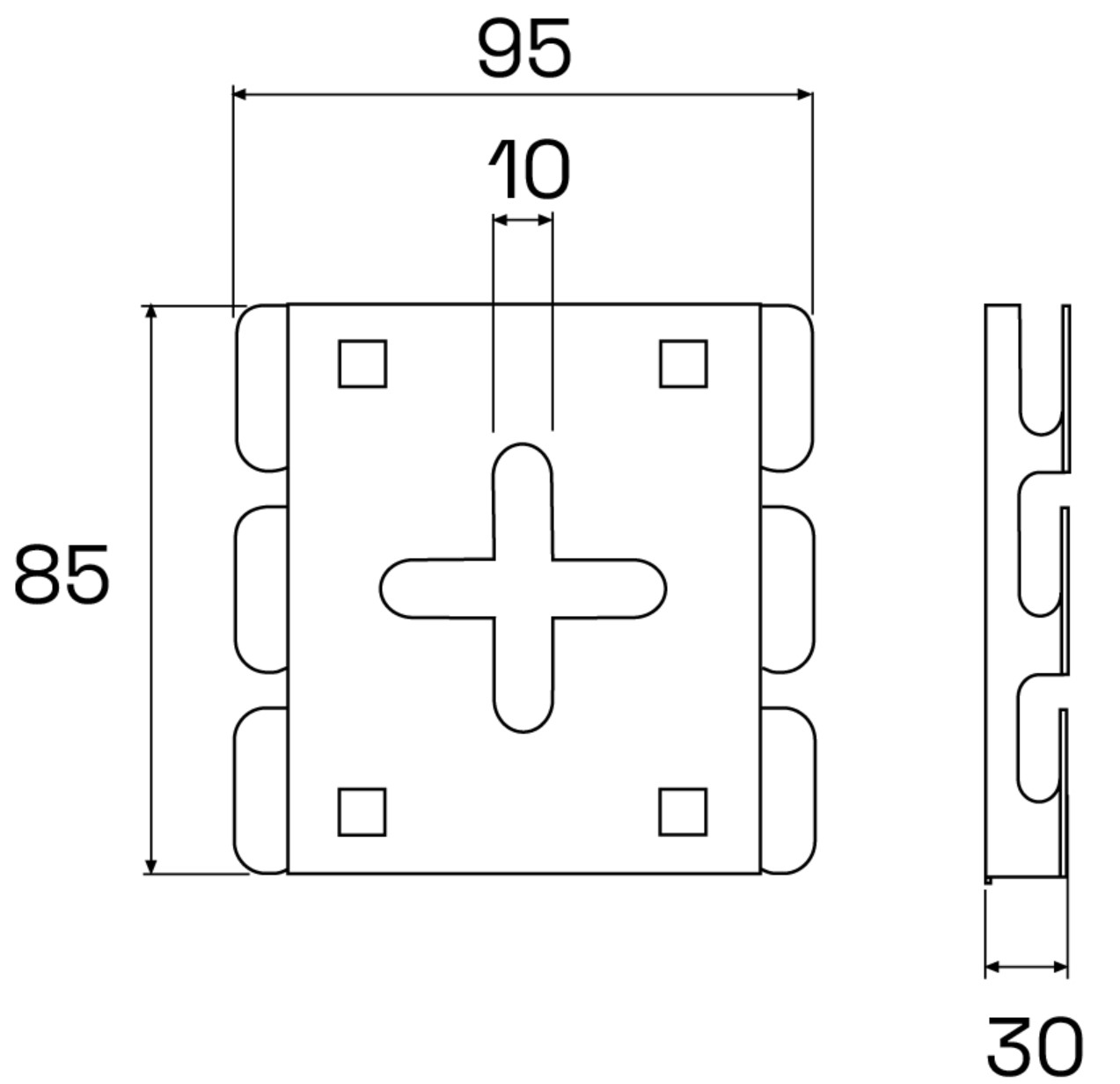 Bracket B4 100/2 422-622 trays AISI316L | Wibe group