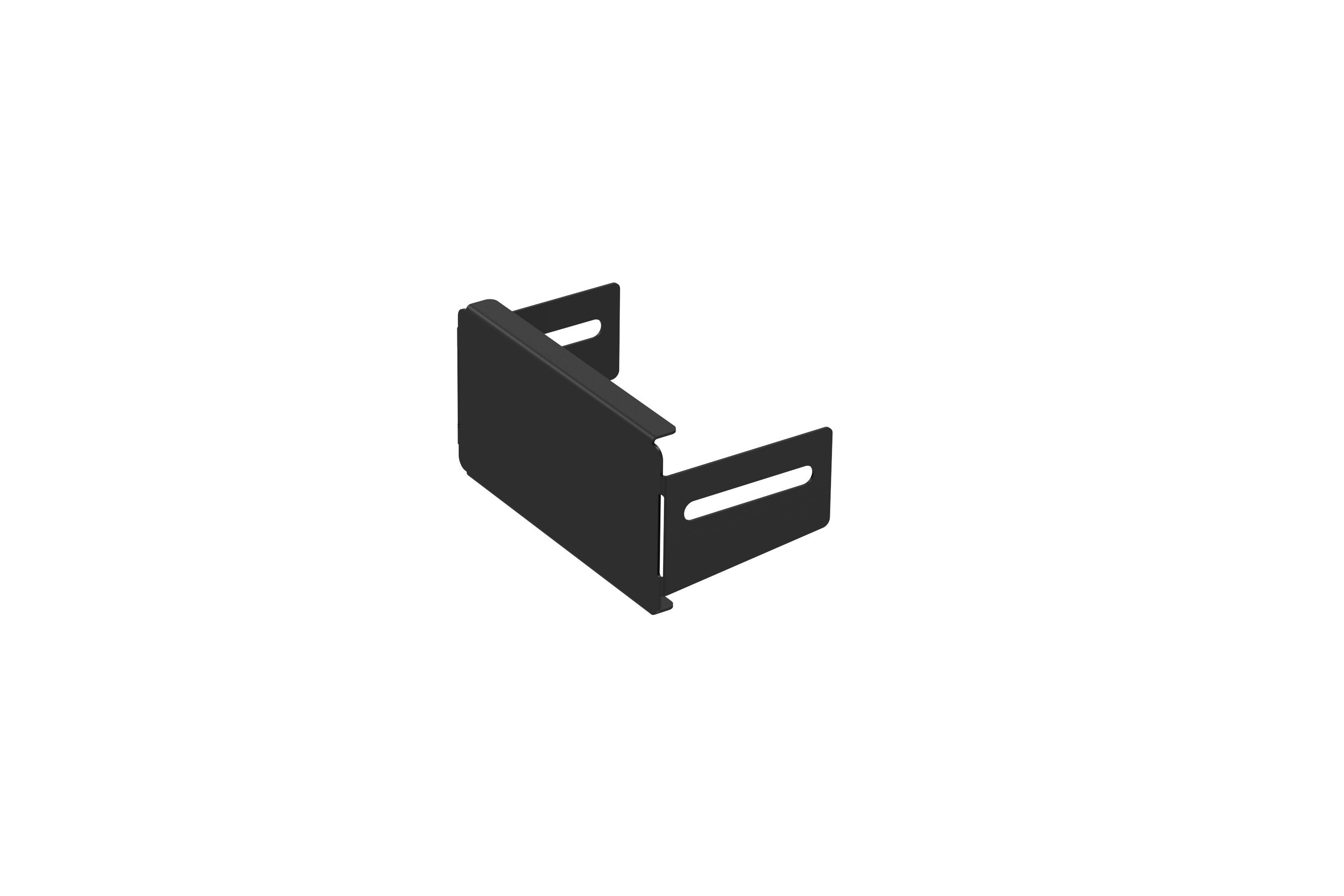 Flat end piece 60x120 black | Wibe group