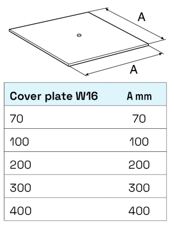 Cover plate W16-100 PG white | Wibe group