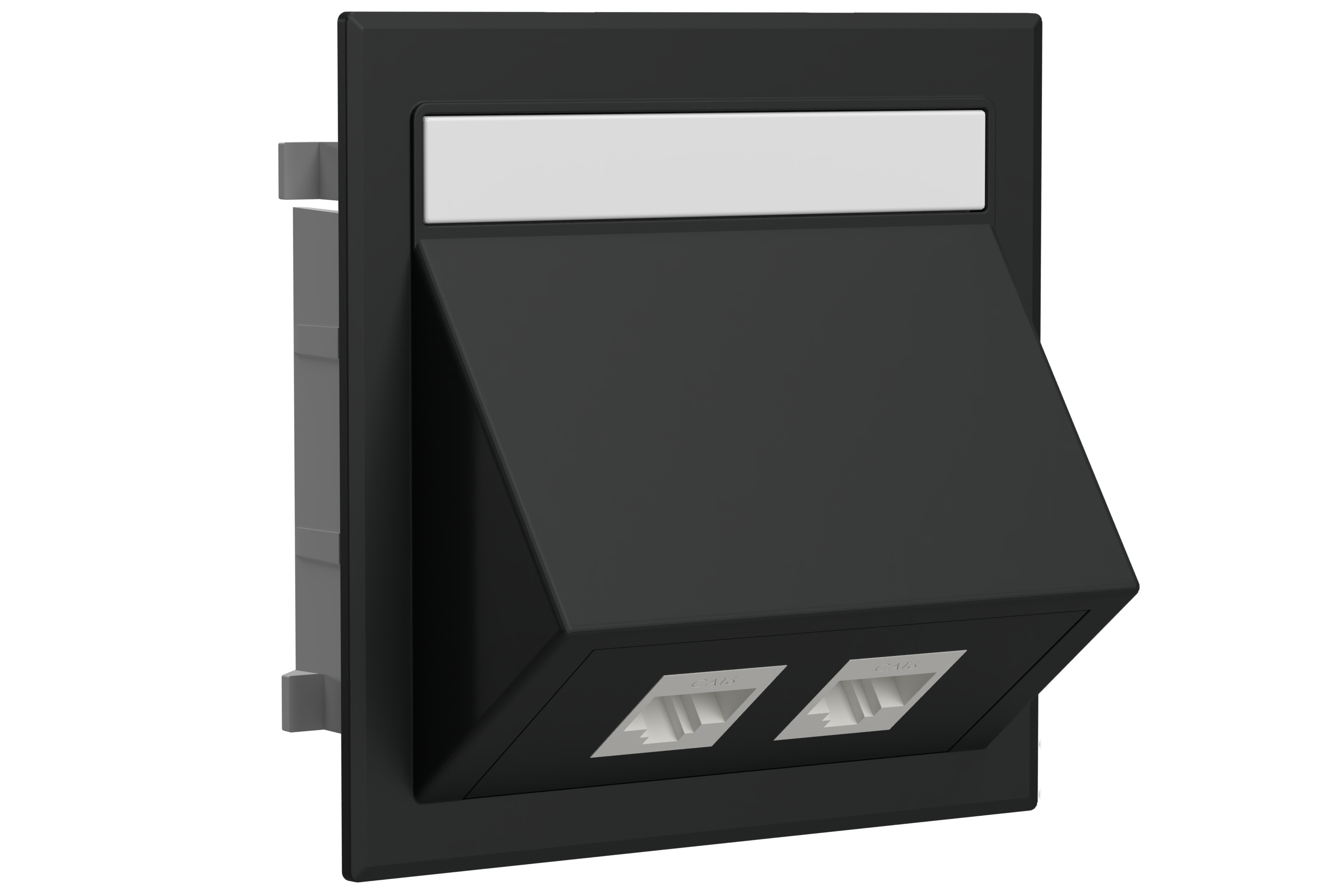 Data RJ45 Cat 6 kit Keystone black 9017 | Wibe group