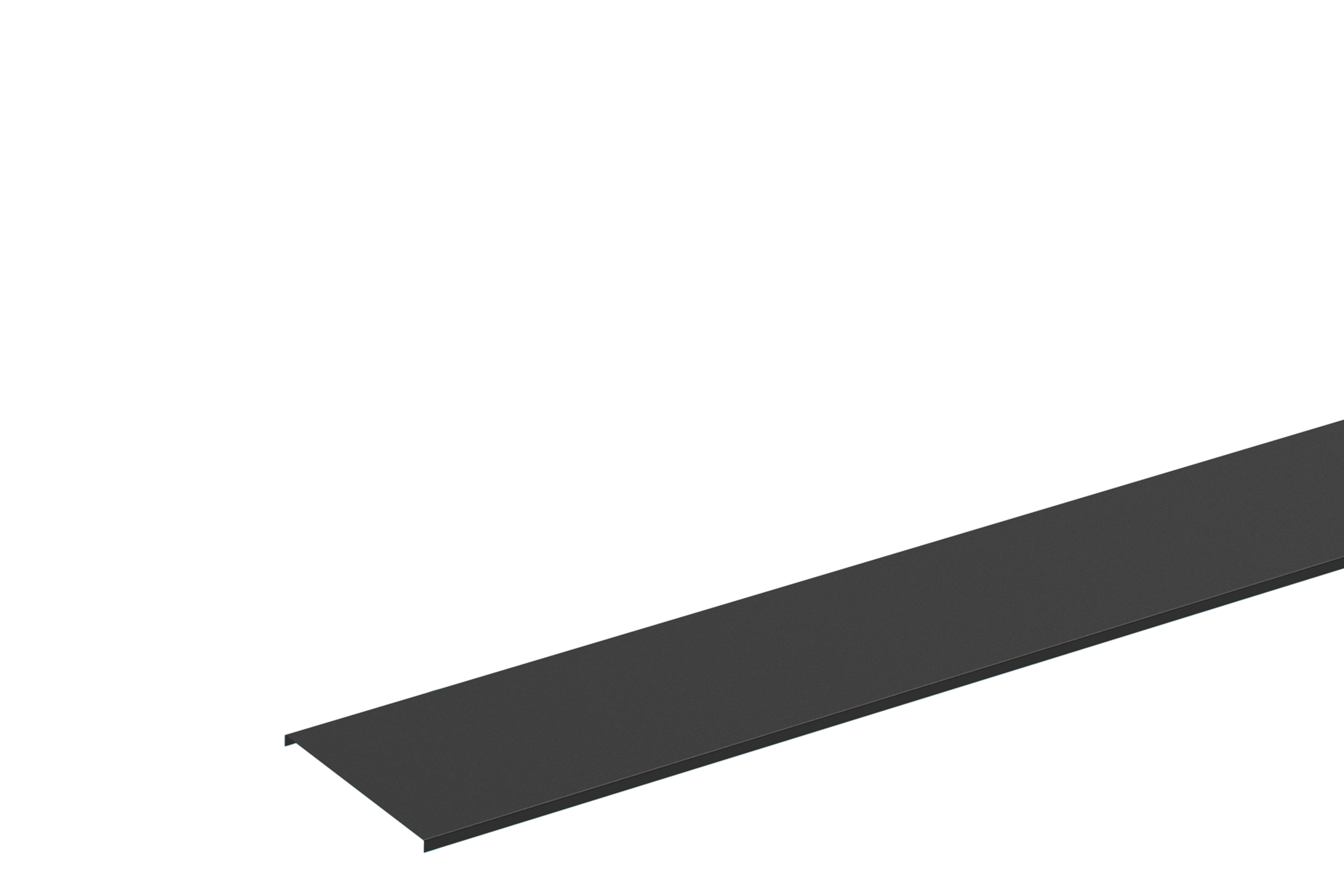 Cable tray cover 200 L=2m black | Wibe group