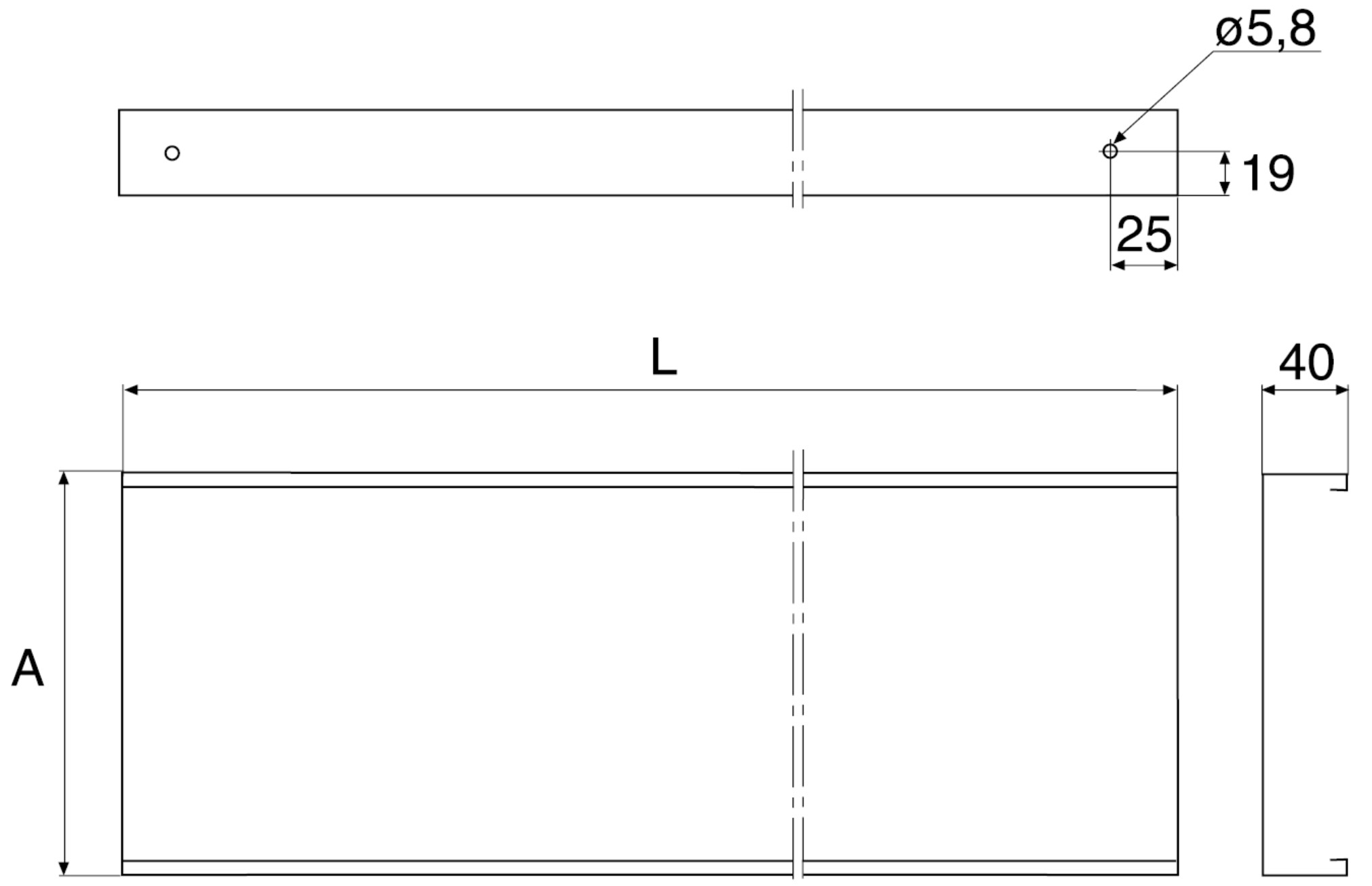 Cable tray W1/40-600 2m PG white | Wibe group