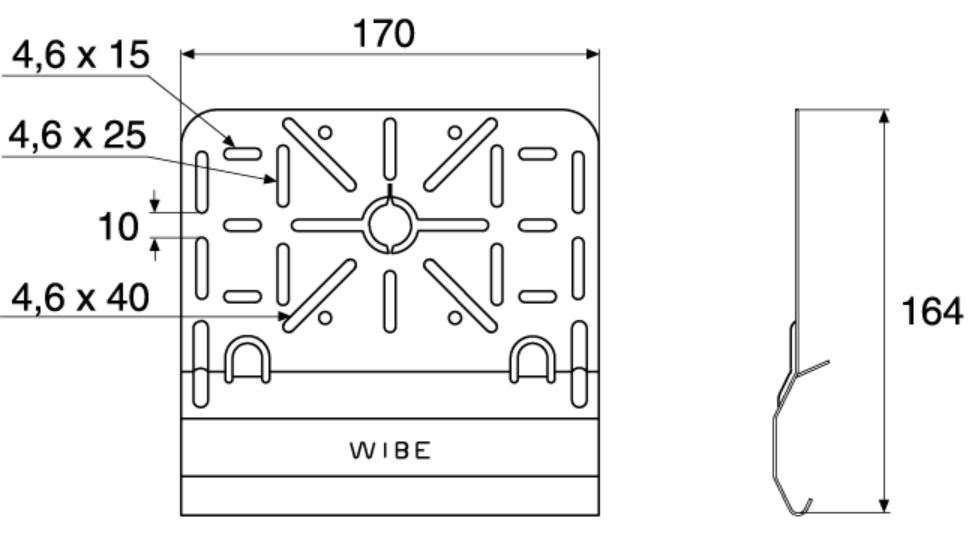 Junction box plate 35S hole PG | Wibe group