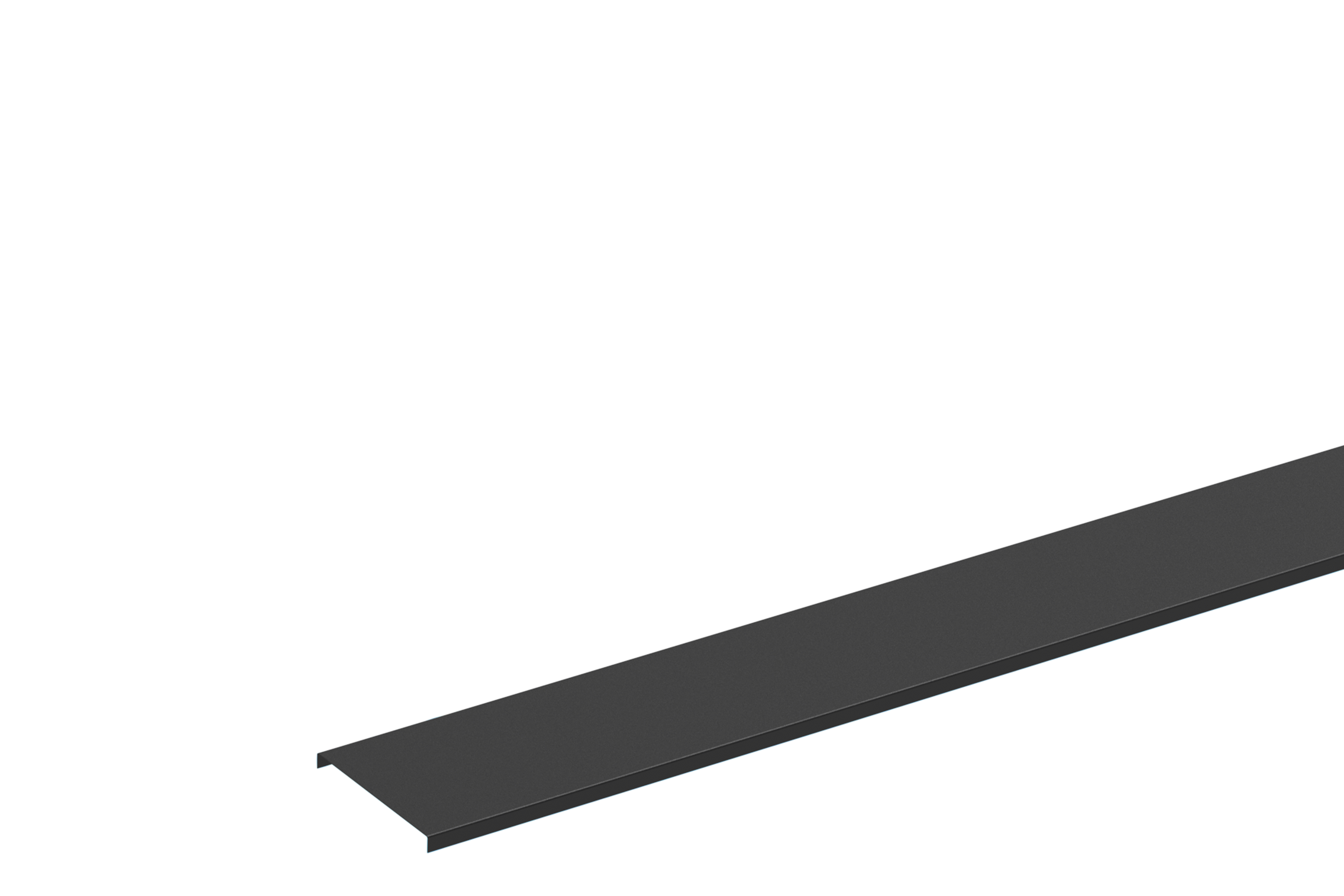 Cable tray cover 120 L=2m black | Wibe group