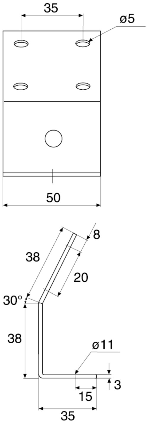 Ceiling bracket 5TP HDG | Wibe group