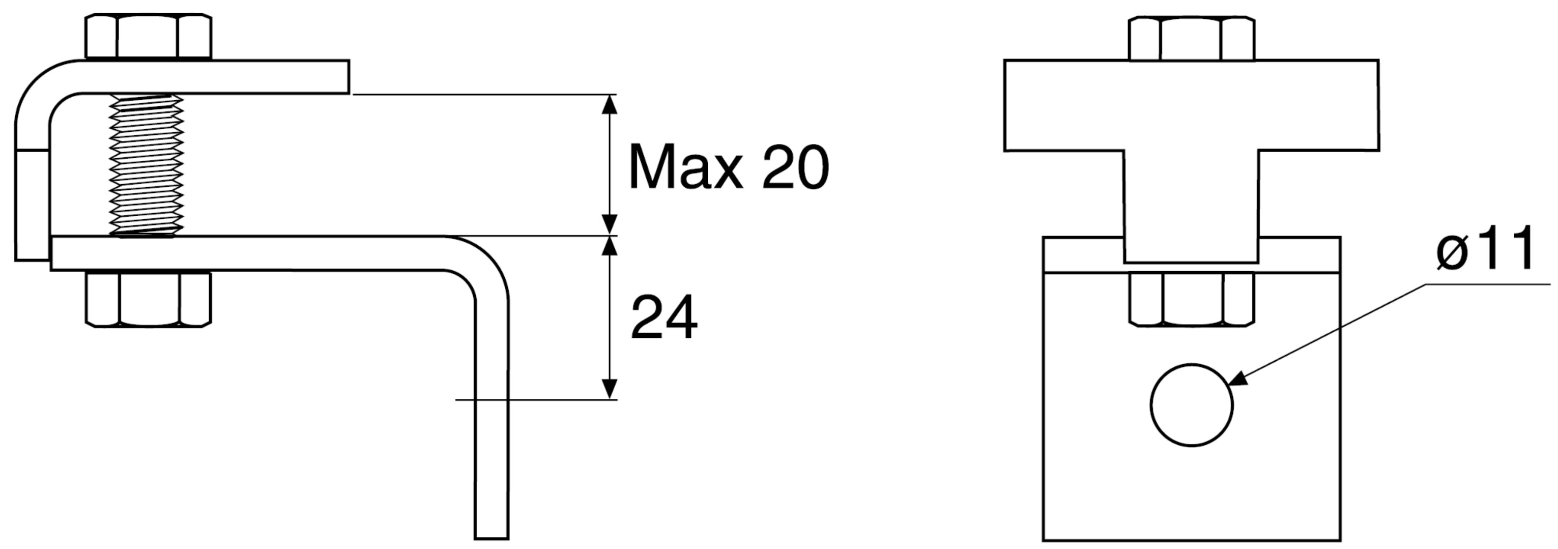 Carrying bracket HT-152 HDG | Wibe group