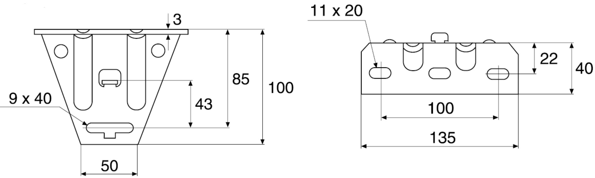 Ceiling bracket 5 HDG | Wibe group