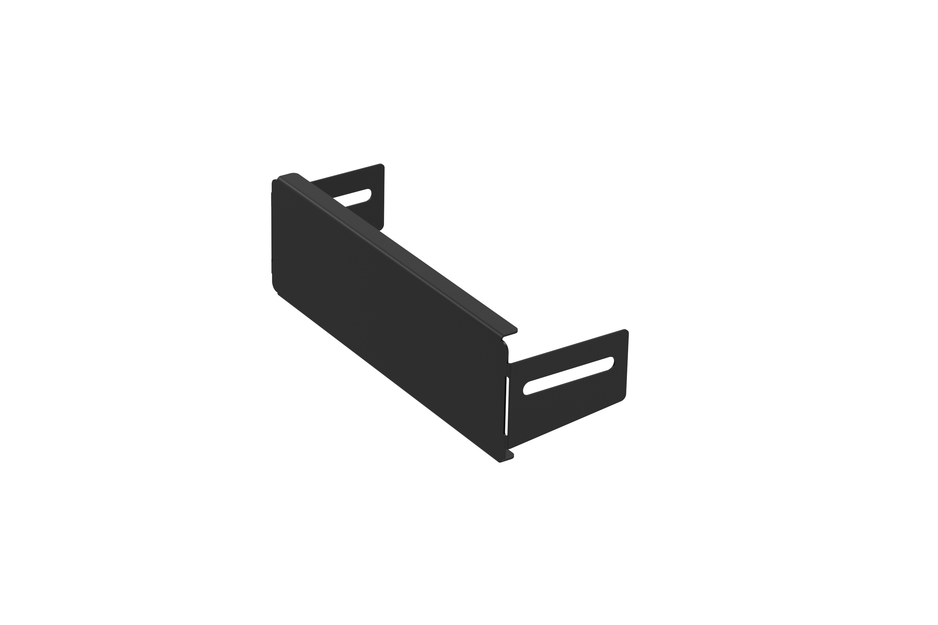 Flat end piece 60x200 black | Wibe group
